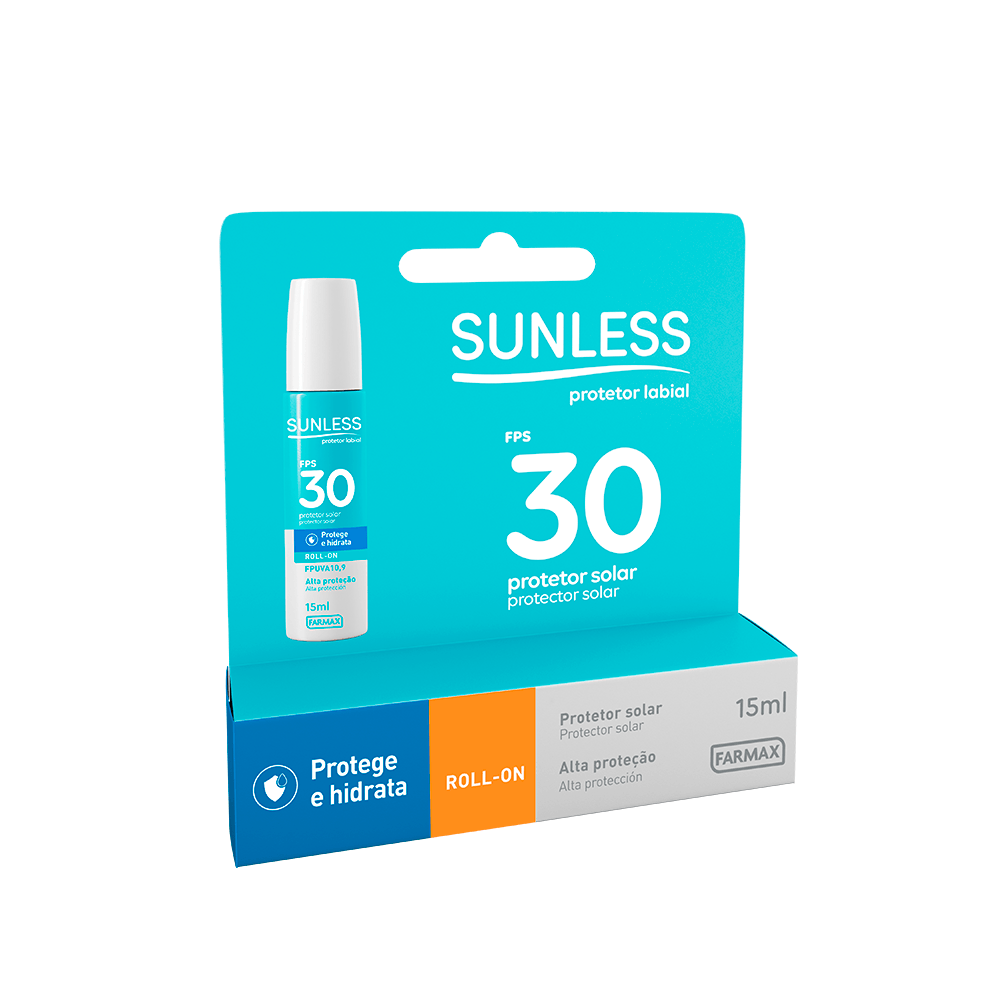 PROTETOR SOLAR LABIAL FPS30 SUNLESS 15ML - Farmax
