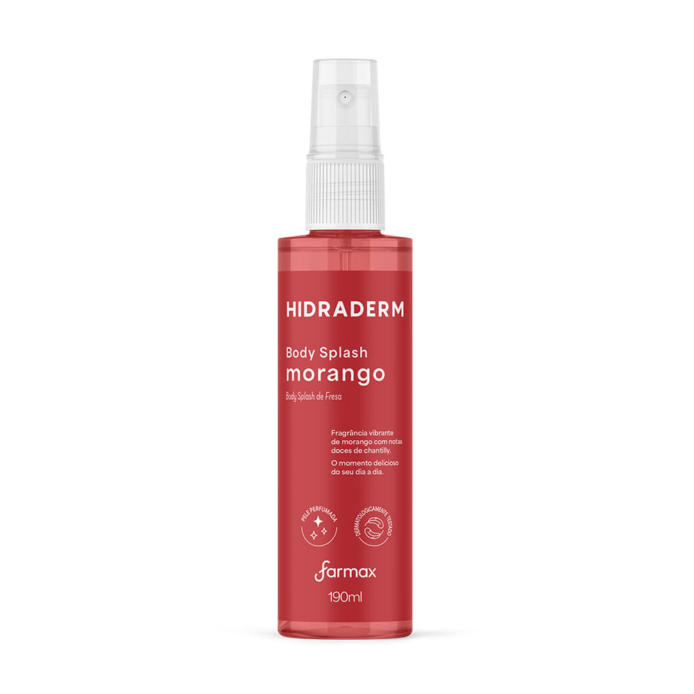 BODY SPLASH MORANGO HIDRADERM 190ML - Farmax