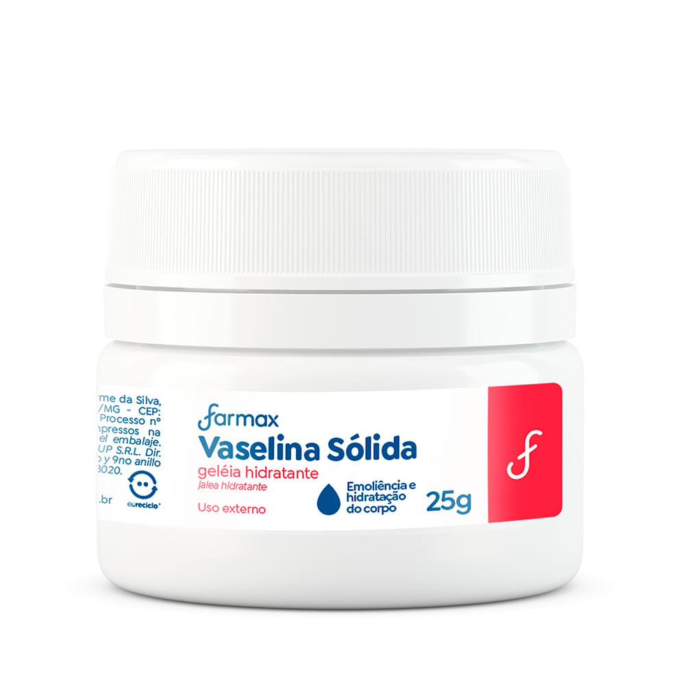HIDRATANTE GELEIA DE VASELINA FARMAX 25G - Farmax